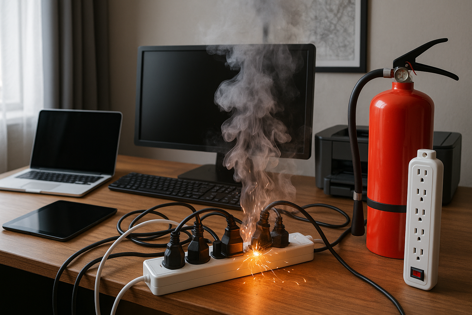 Electrical Fire Safety Tips for Your Home Office | All Nation Restoration